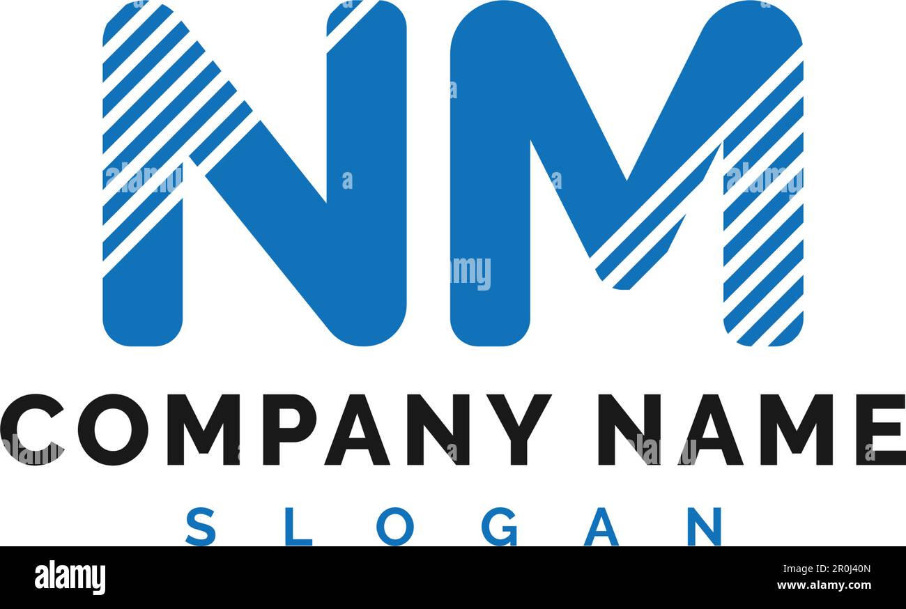 NM Letter Logo Design. NM letter logo Vector Illustration - Vector ...