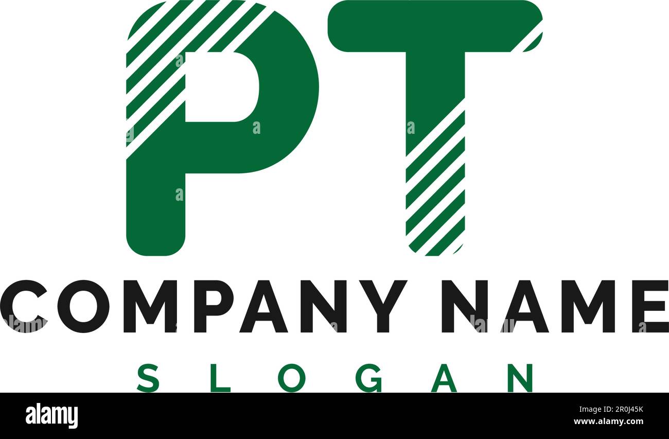 PT Letter Logo Design. PT letter logo Vector Illustration - Vector ...