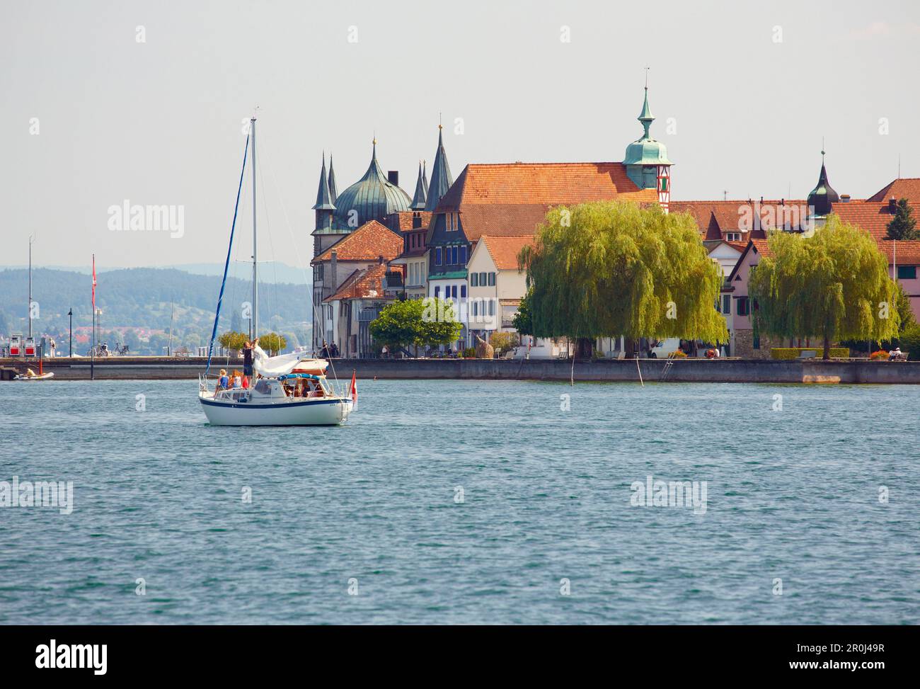 View of Steckborn at Untersee, Untersee, Bodensee, Lake Constance ...