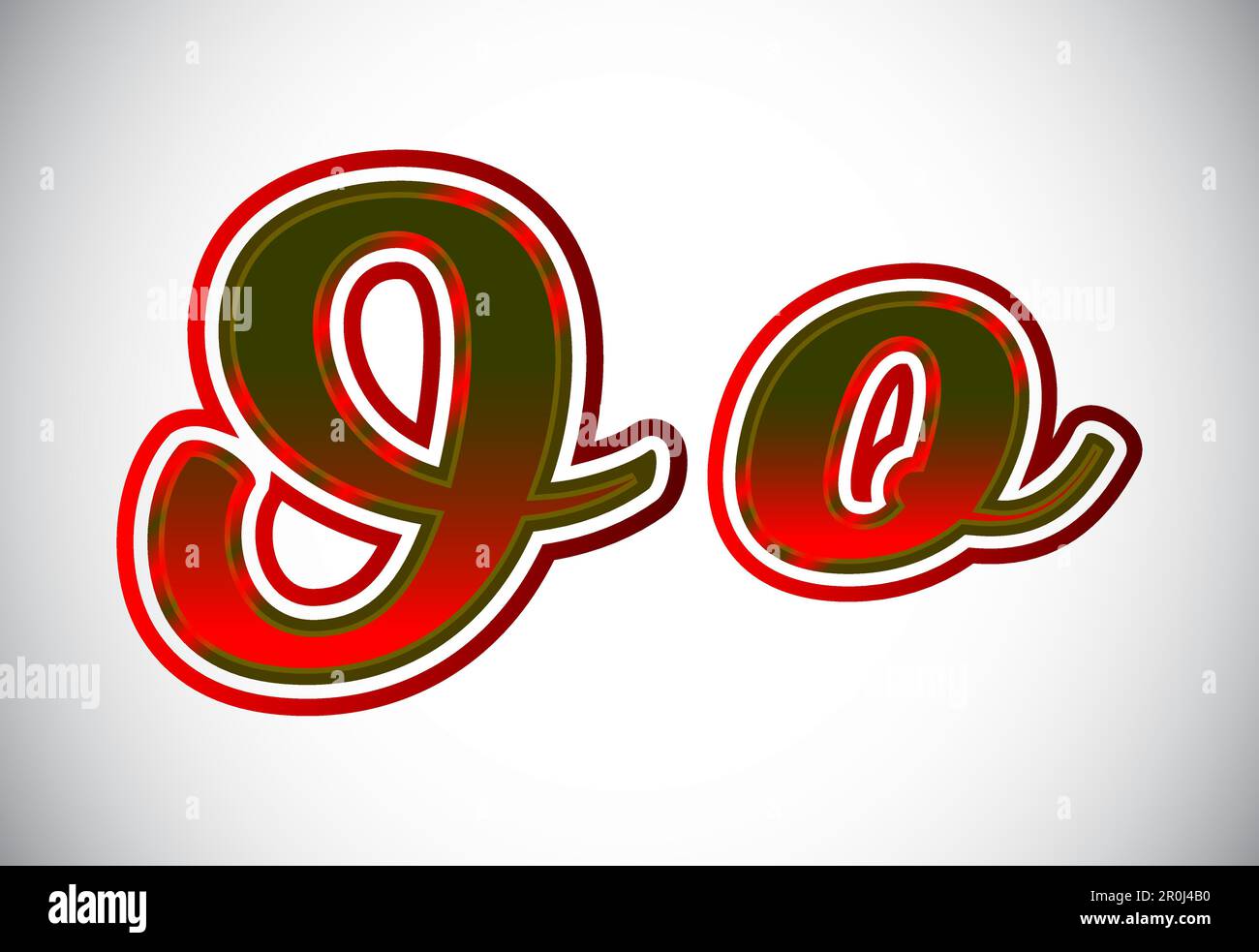 English Upper And Lower Case Letter. Graphic Alphabet Symbol For ...