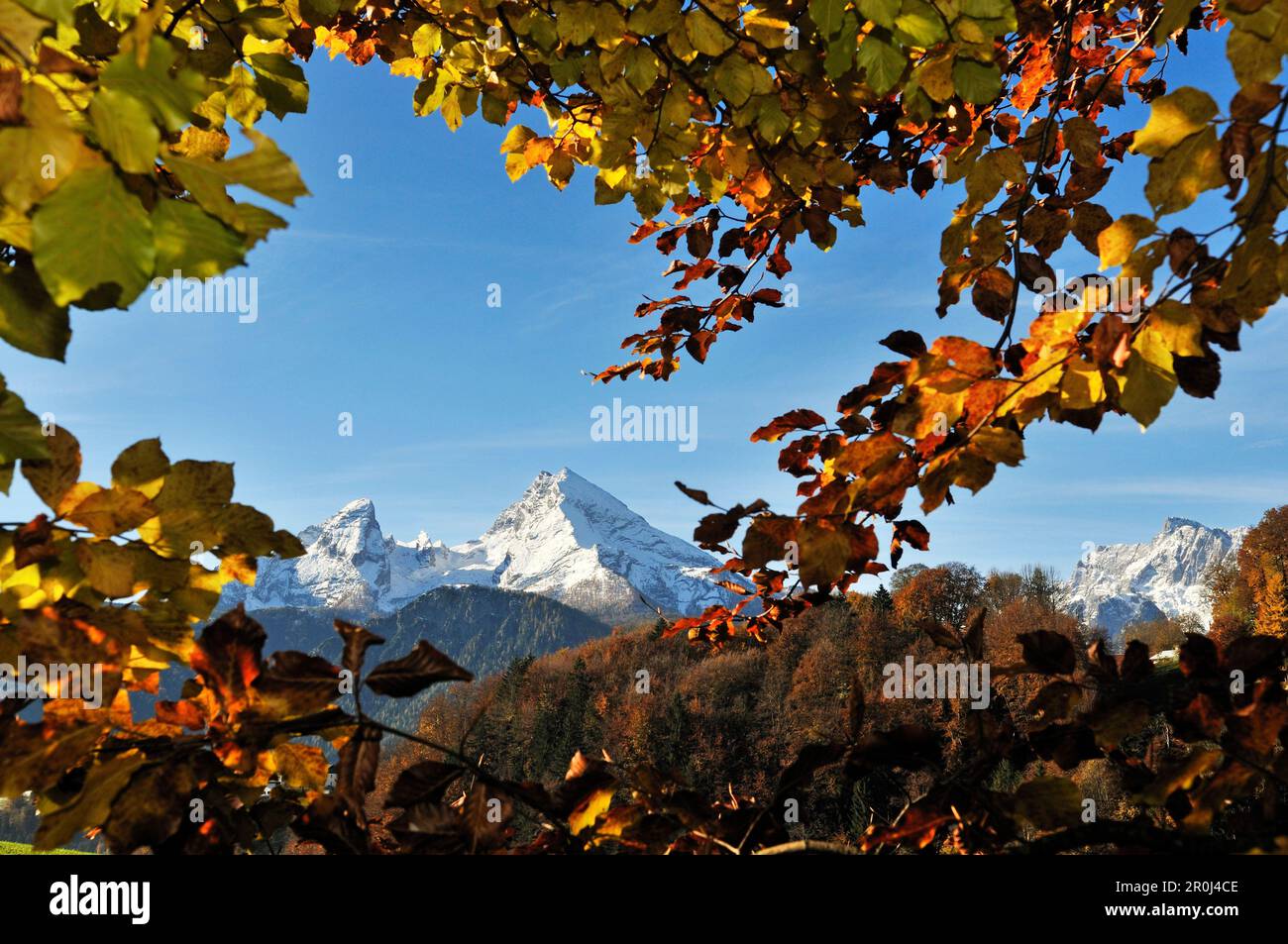 The Watzmann massif with Watzmann, Watzmannfrau and Watzmannkinder ...