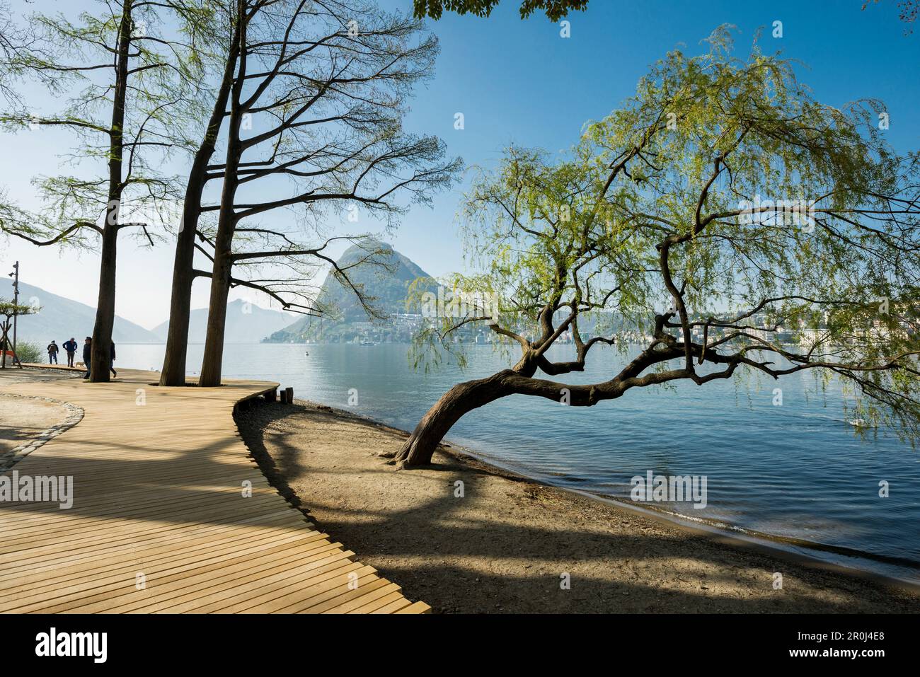Parco Civico, Lugano, Lake Lugano, canton of Ticino, Switzerland Stock ...