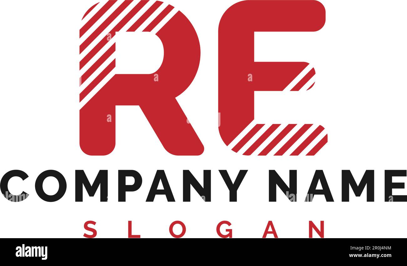 RE Letter Logo Design. RE letter logo Vector Illustration - Vector ...