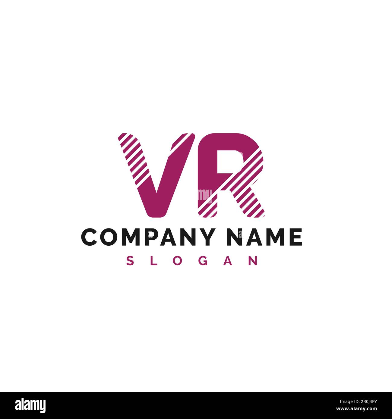 VR Letter Logo Design. VR Letter Logo Vector Illustration - Vector ...