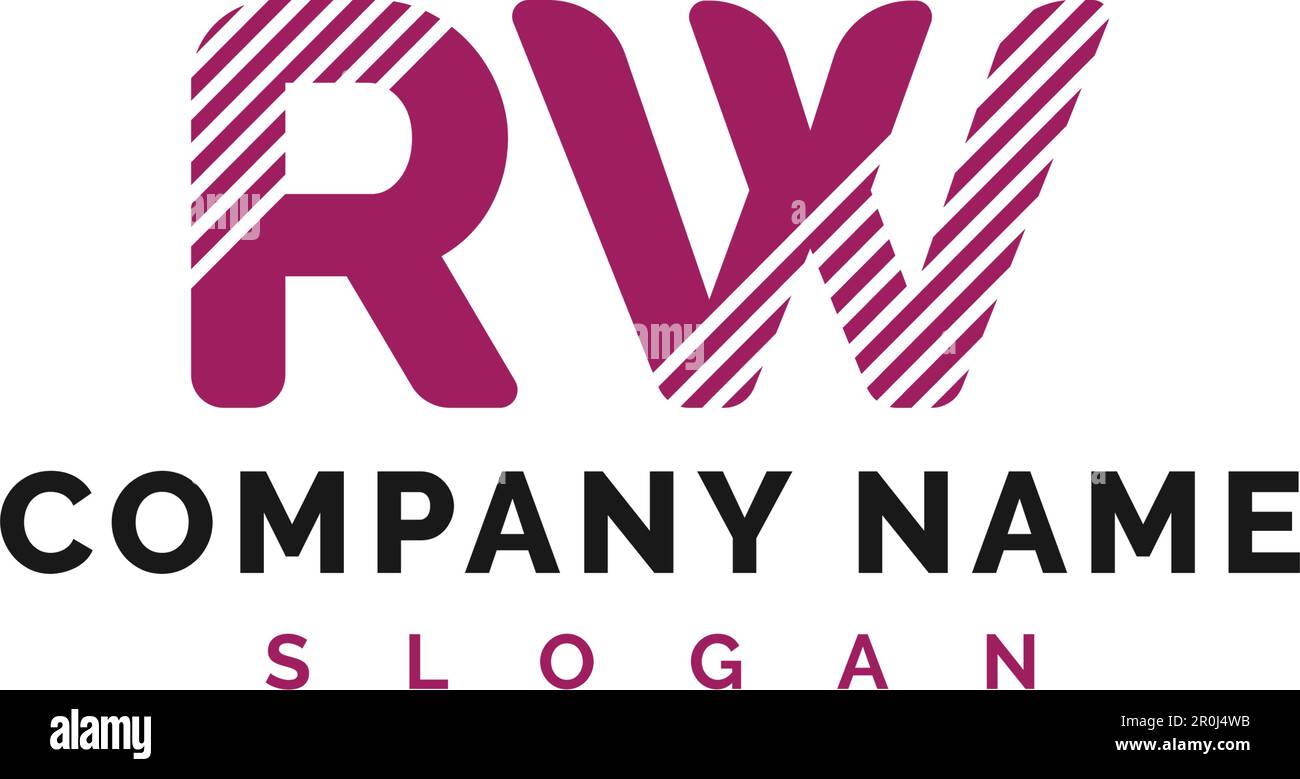 RW Letter Logo Design. RW letter logo Vector Illustration - Vector ...