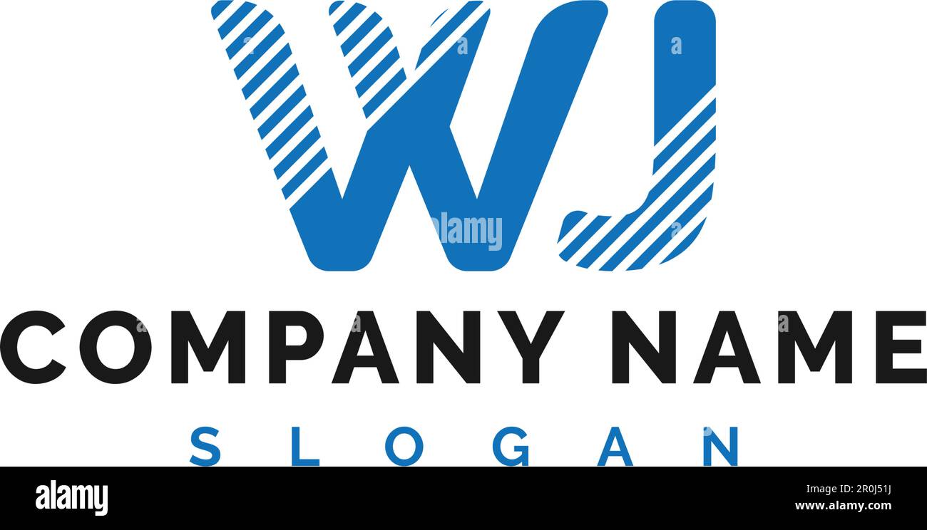 WJ Letter Logo Design. WJ Letter Logo Vector Illustration - Vector ...