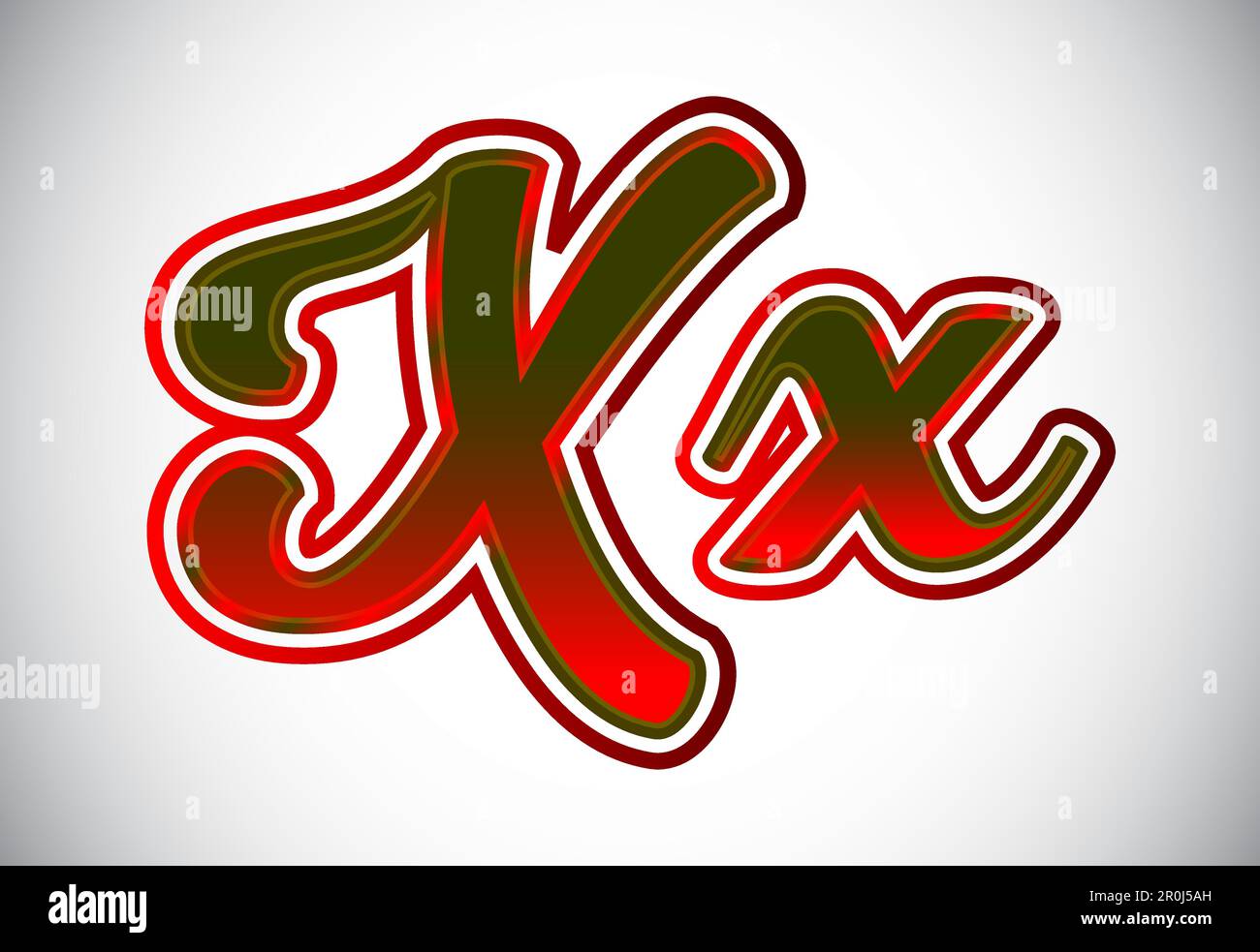 English Upper And Lower Case Letter. Graphic Alphabet Symbol For ...