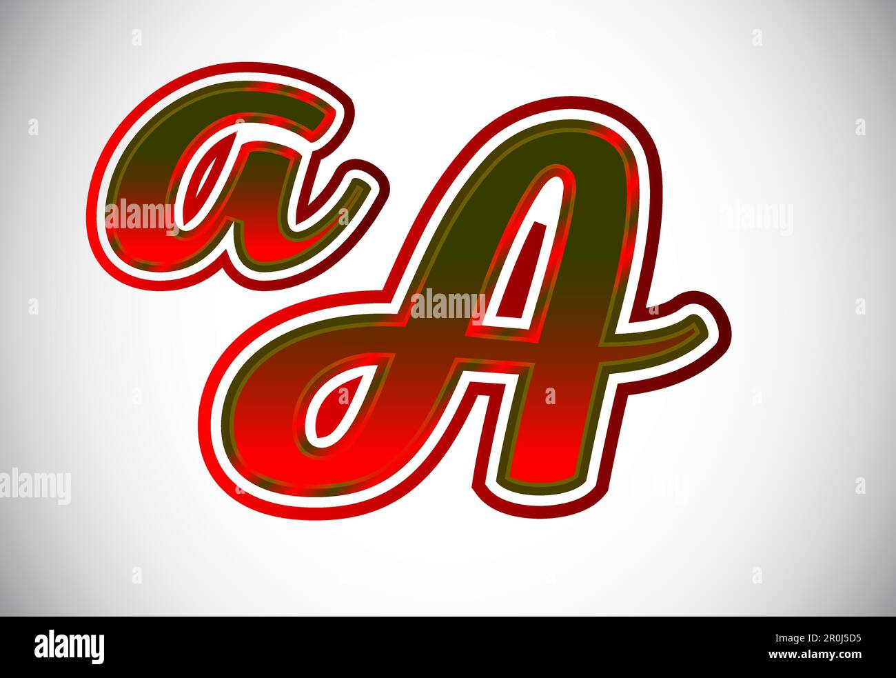 English Upper And Lower Case Letter. Graphic Alphabet Symbol For ...