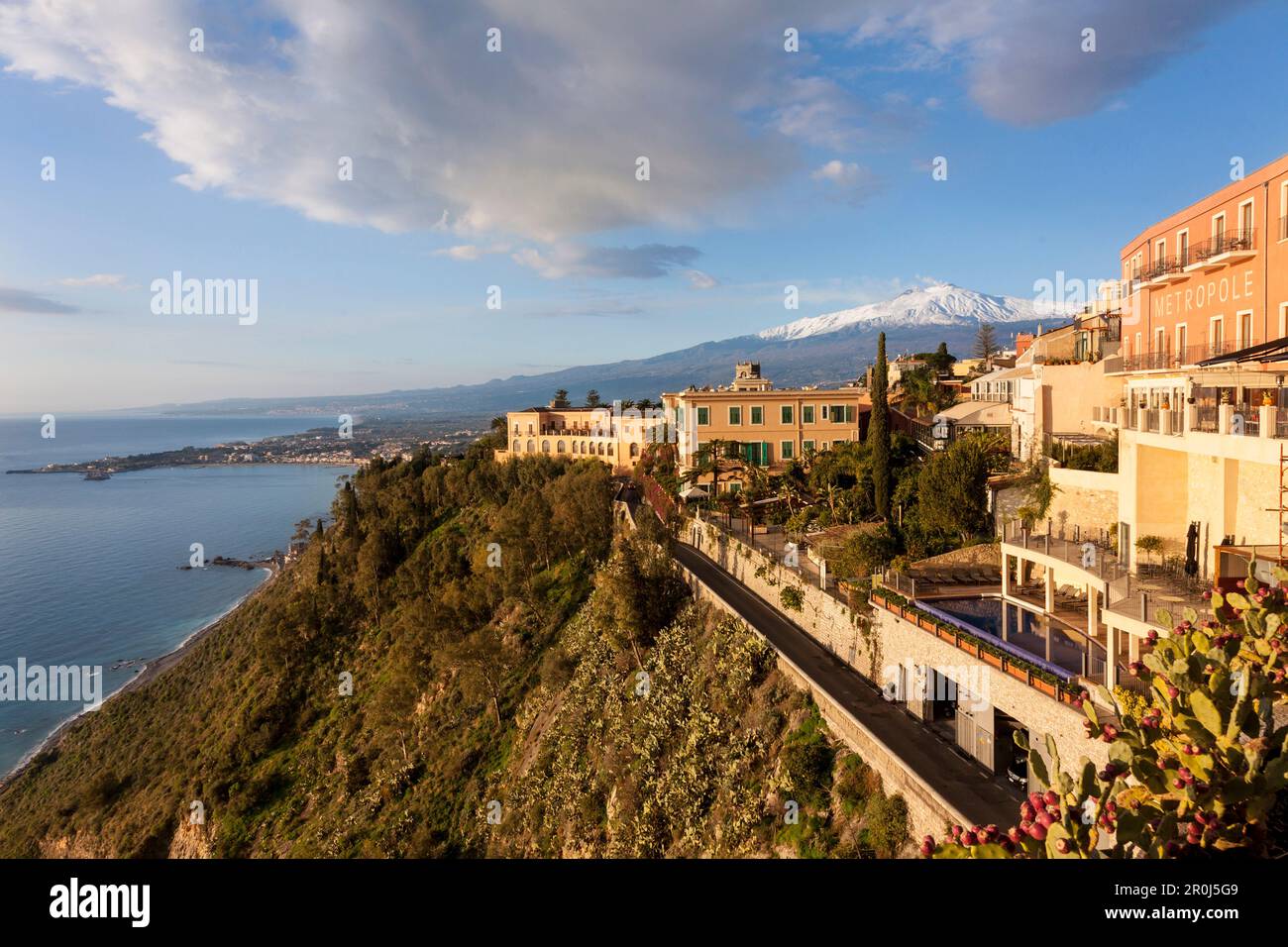 View to Mount Etna, Taormina, Messina, Sicily, Italy Stock Photo - Alamy