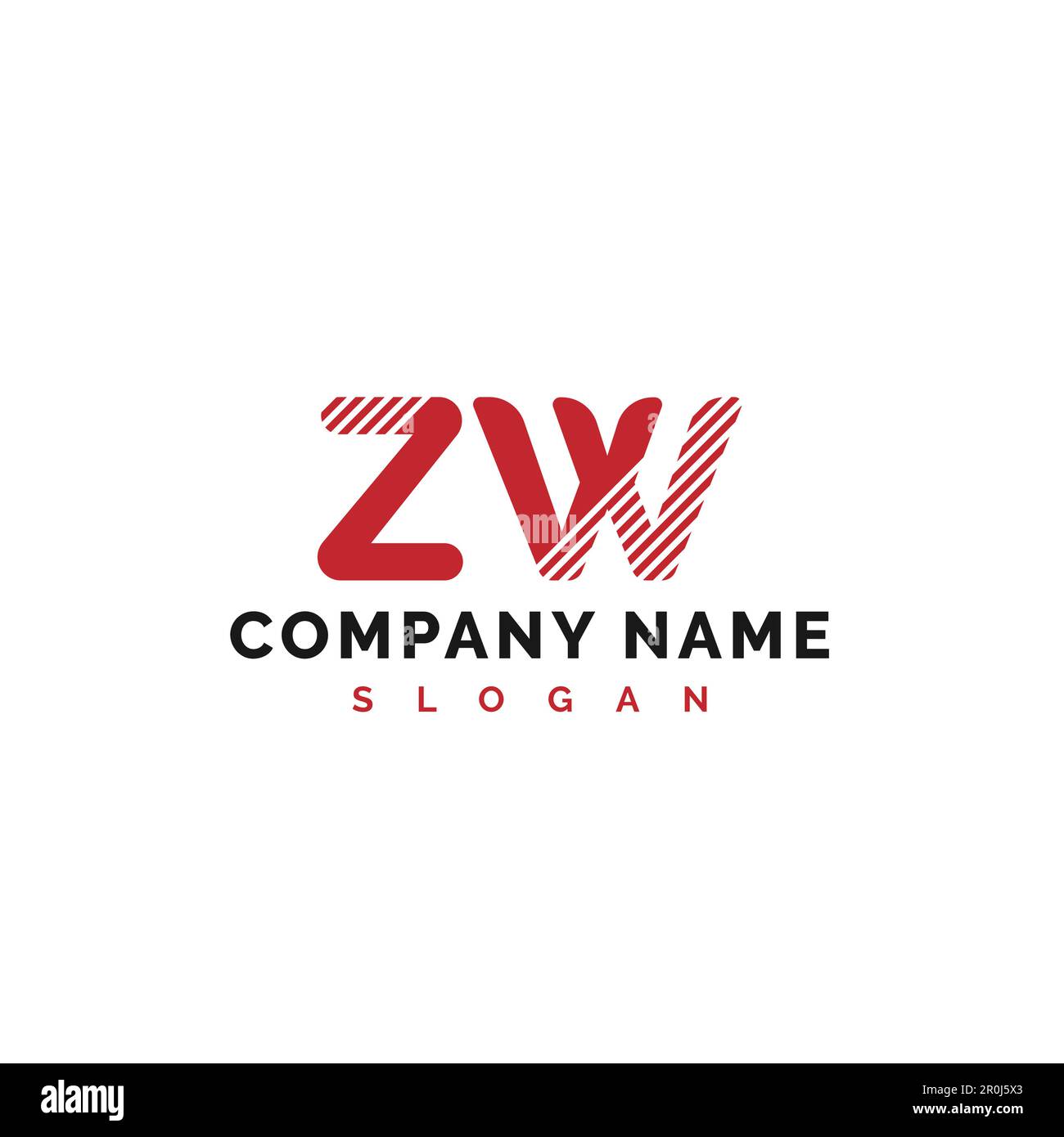 ZW Letter Logo Design. ZW Letter Logo Vector Illustration - Vector ...