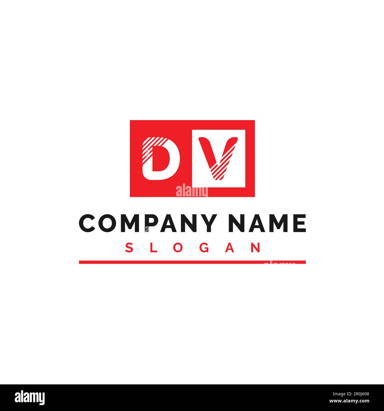 DV Logo Design. DV Letter Logo Vector Illustration - Vector Stock ...