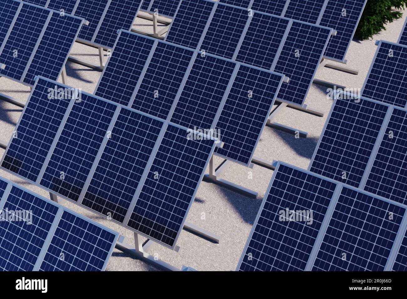 Solar panels, photovoltaic, alternative electricity source, 3d ...