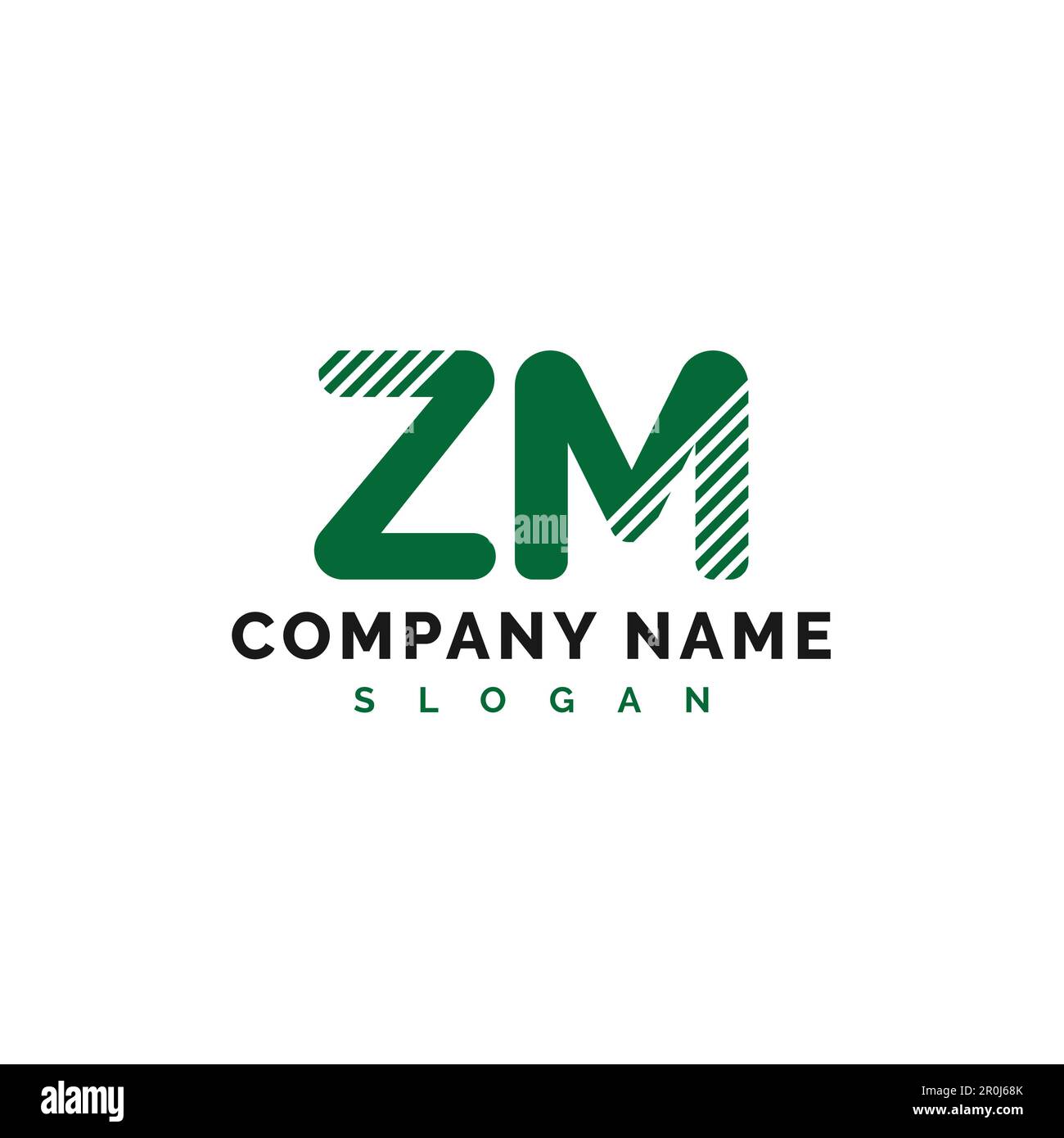 ZM Letter Logo Design. ZM Letter Logo Vector Illustration - Vector ...