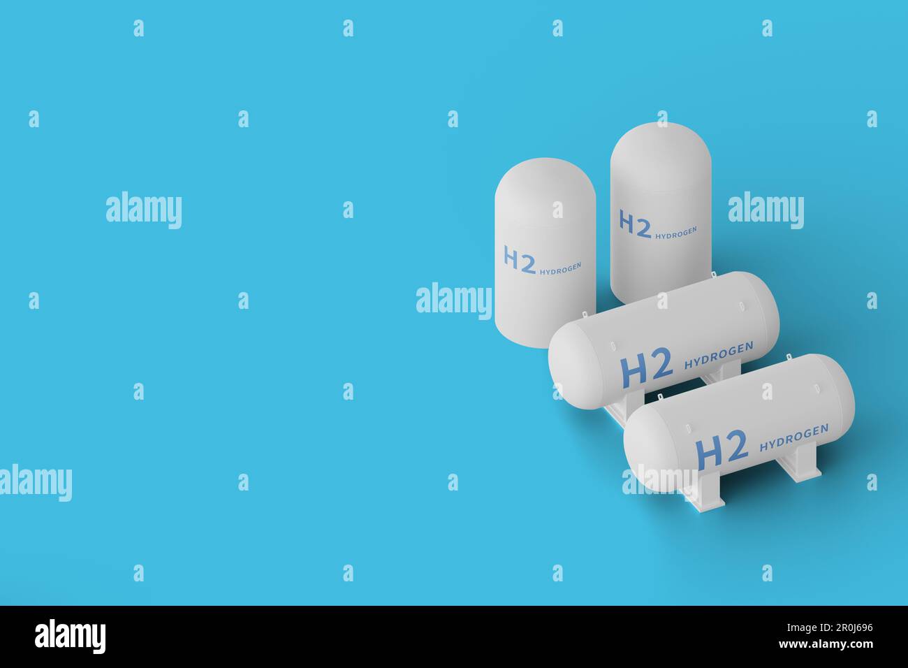 h2 hydrogen energy power tank,3d rendering Stock Photo - Alamy