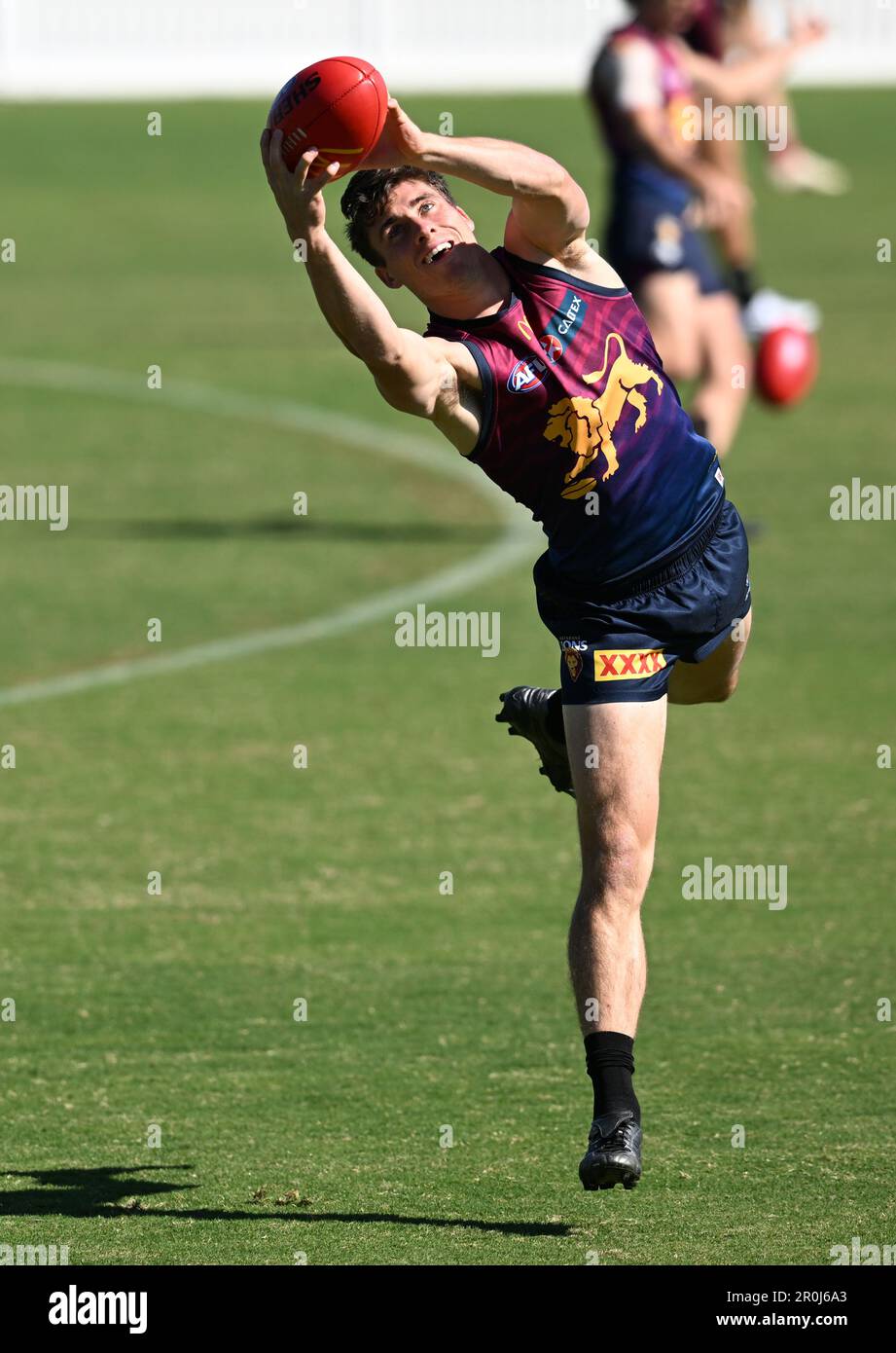 Noah Answerth of the Lions in action during Brisbane Lions training at ...