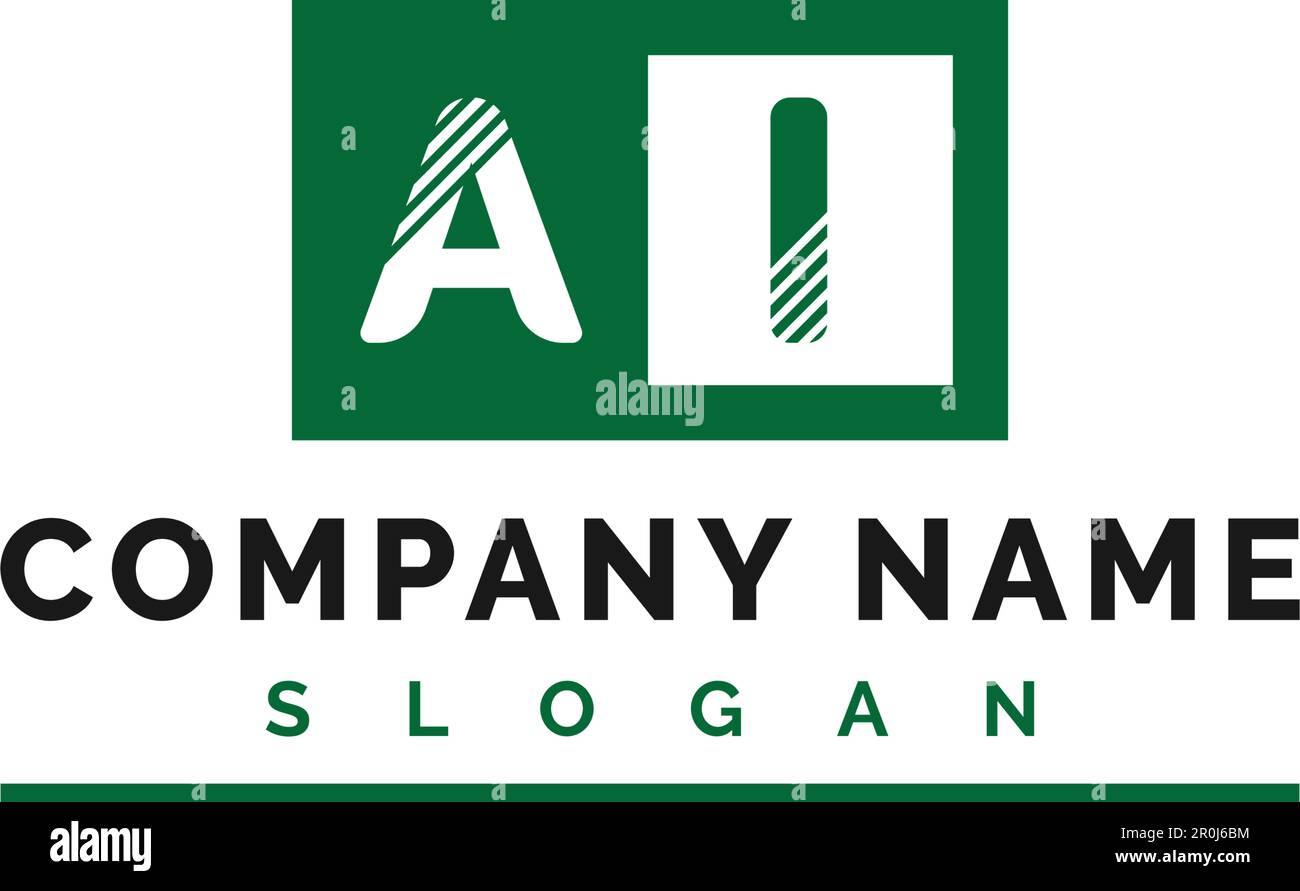 AI Logo Design. AI Letter Logo Icon Vector Illustration - Vector Stock ...