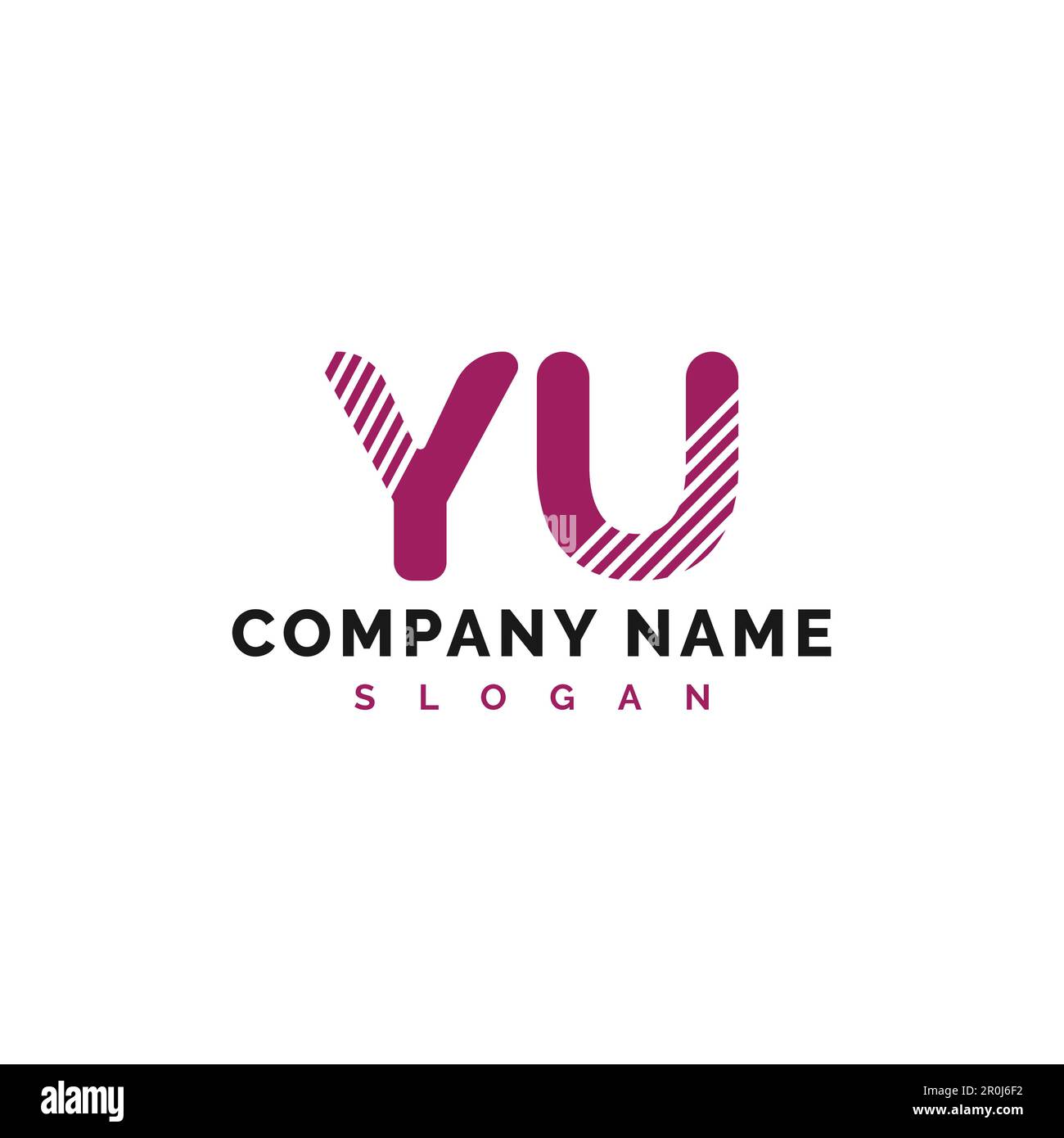 Yu letter logo design hi-res stock photography and images - Alamy