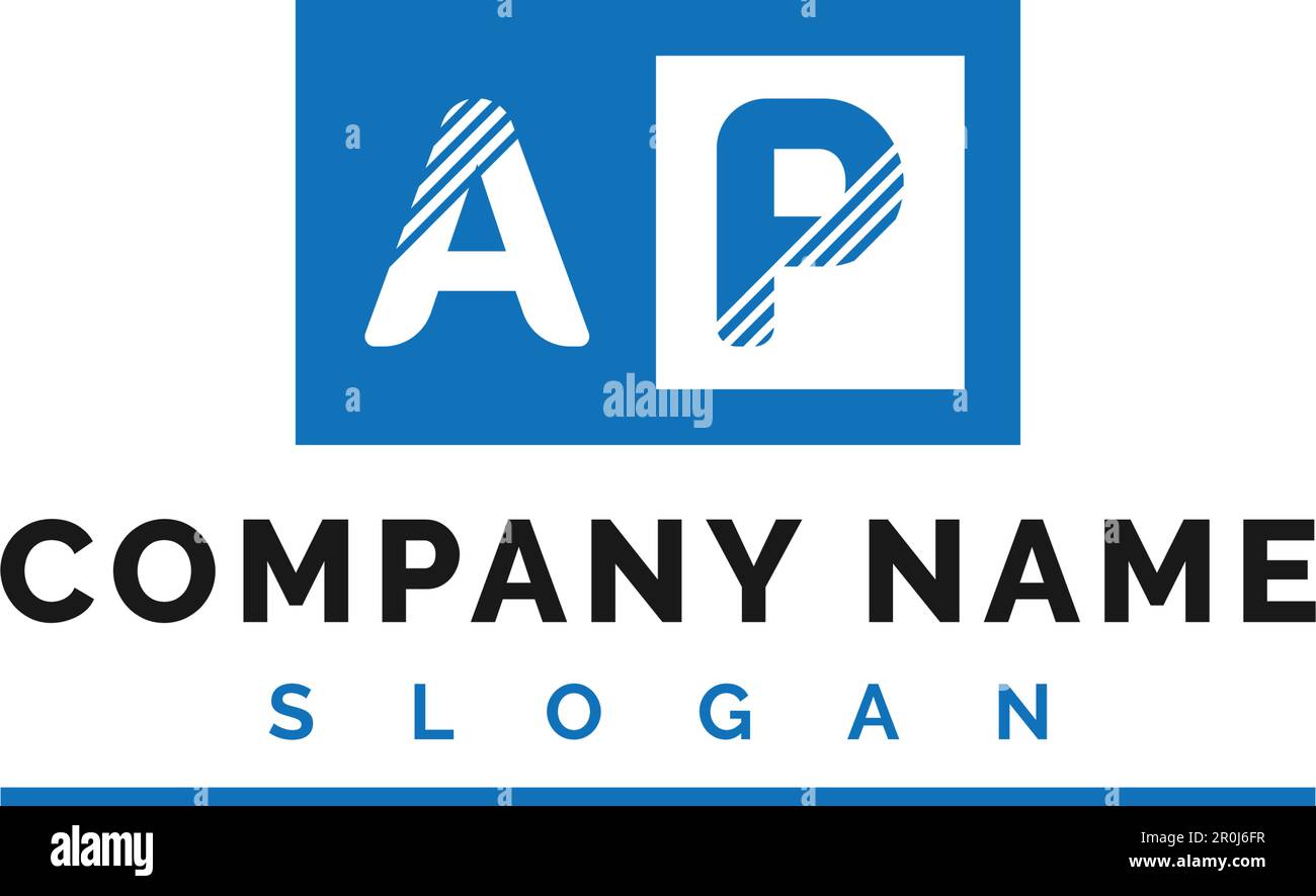 AP Logo Design. AP Letter Logo Icon Vector Illustration - Vector Stock ...