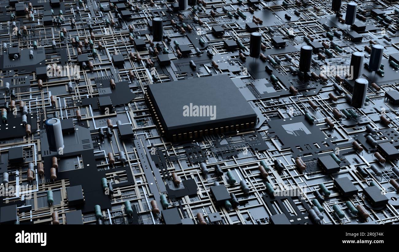 semiconductor cpu circuit board background Stock Photo - Alamy