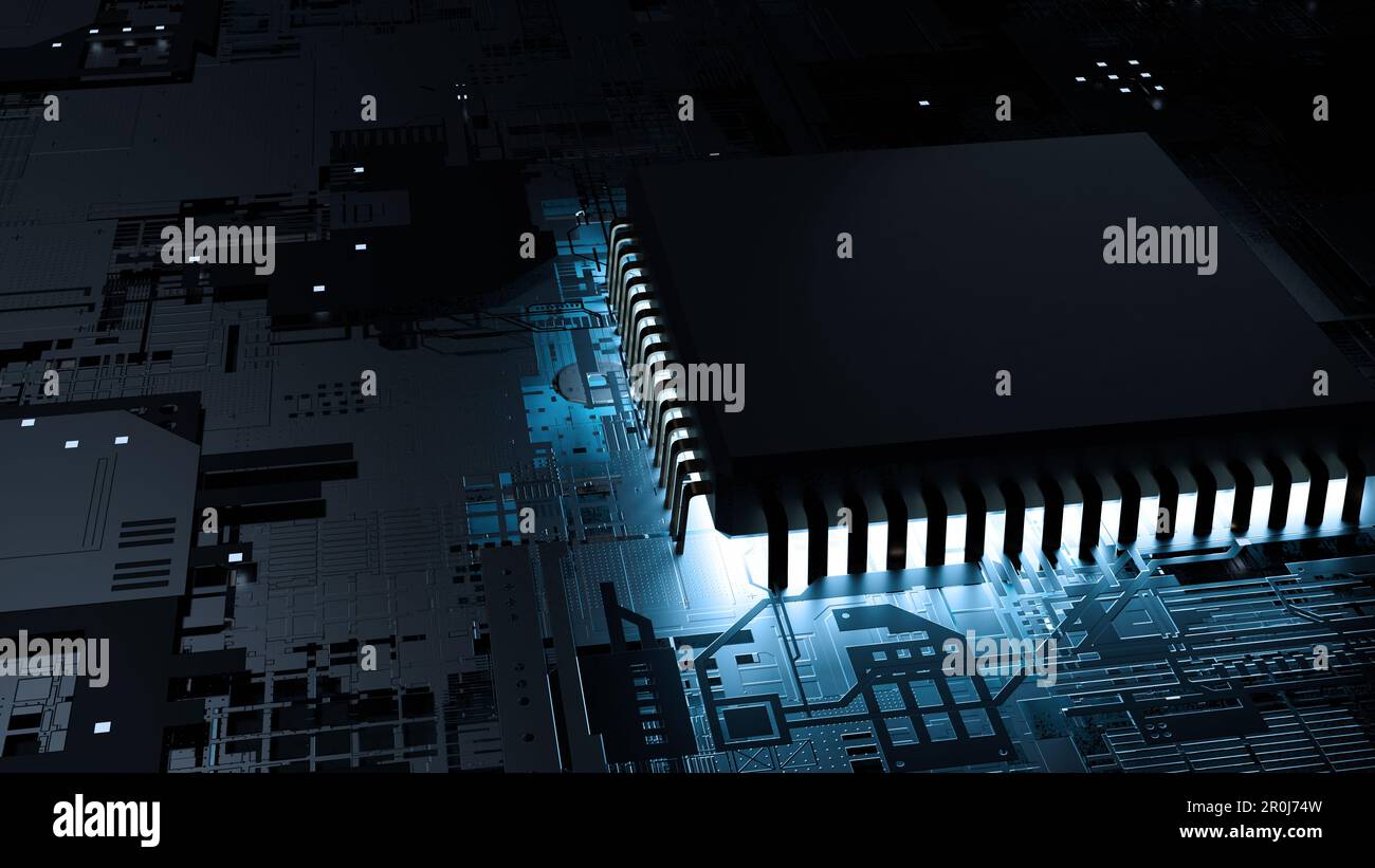 semiconductor cpu circuit board background Stock Photo - Alamy
