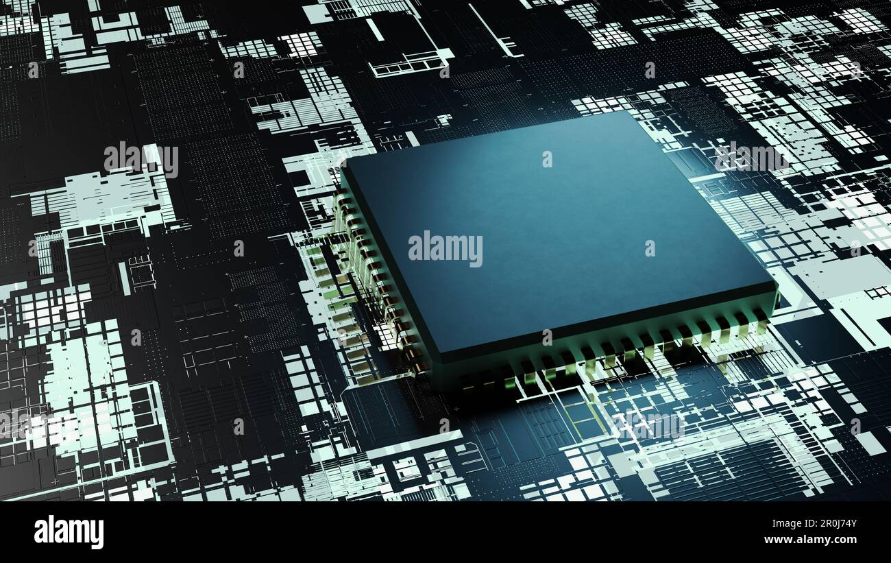 semiconductor cpu circuit board background Stock Photo - Alamy