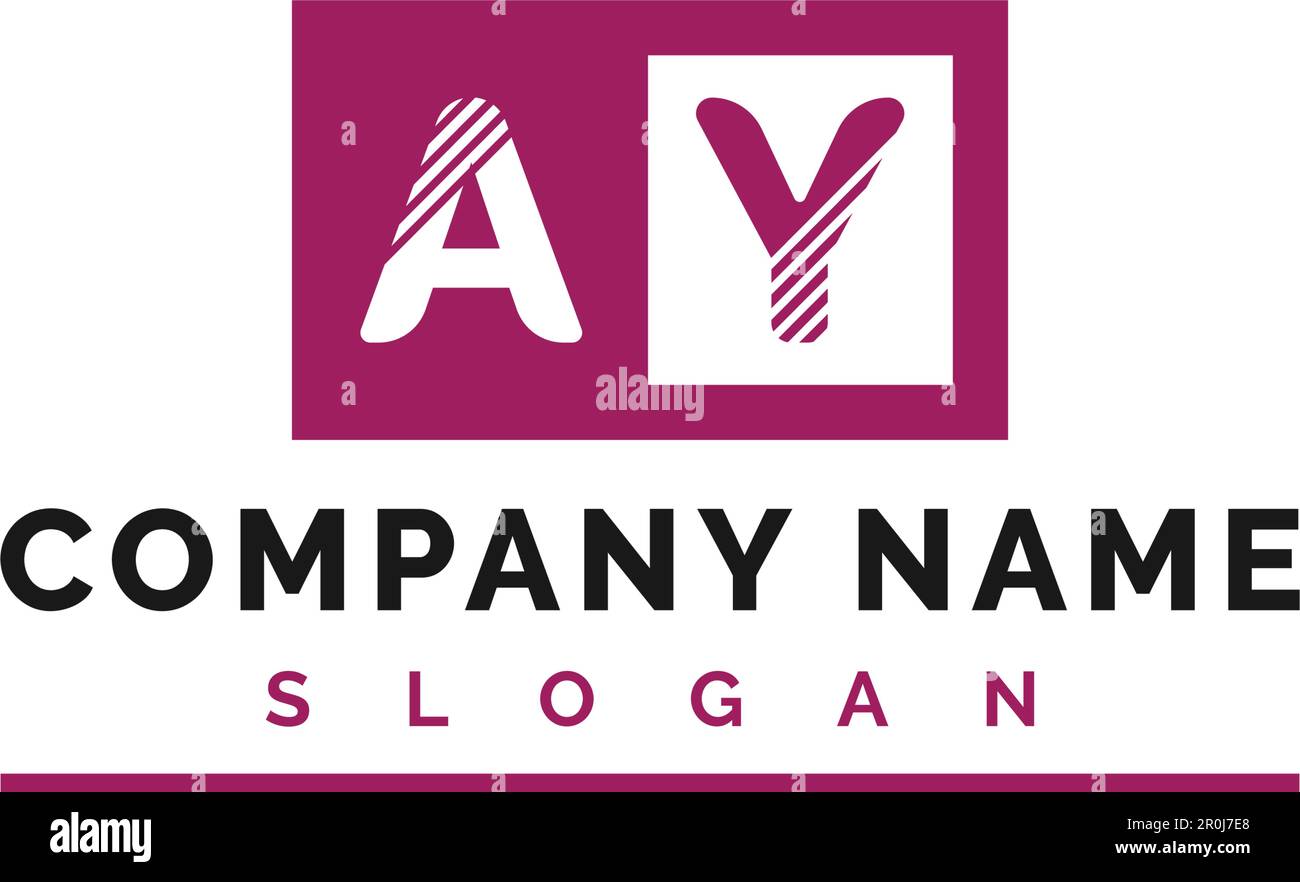 AY Logo Design. AY Letter Logo Icon Vector Illustration - Vector Stock ...