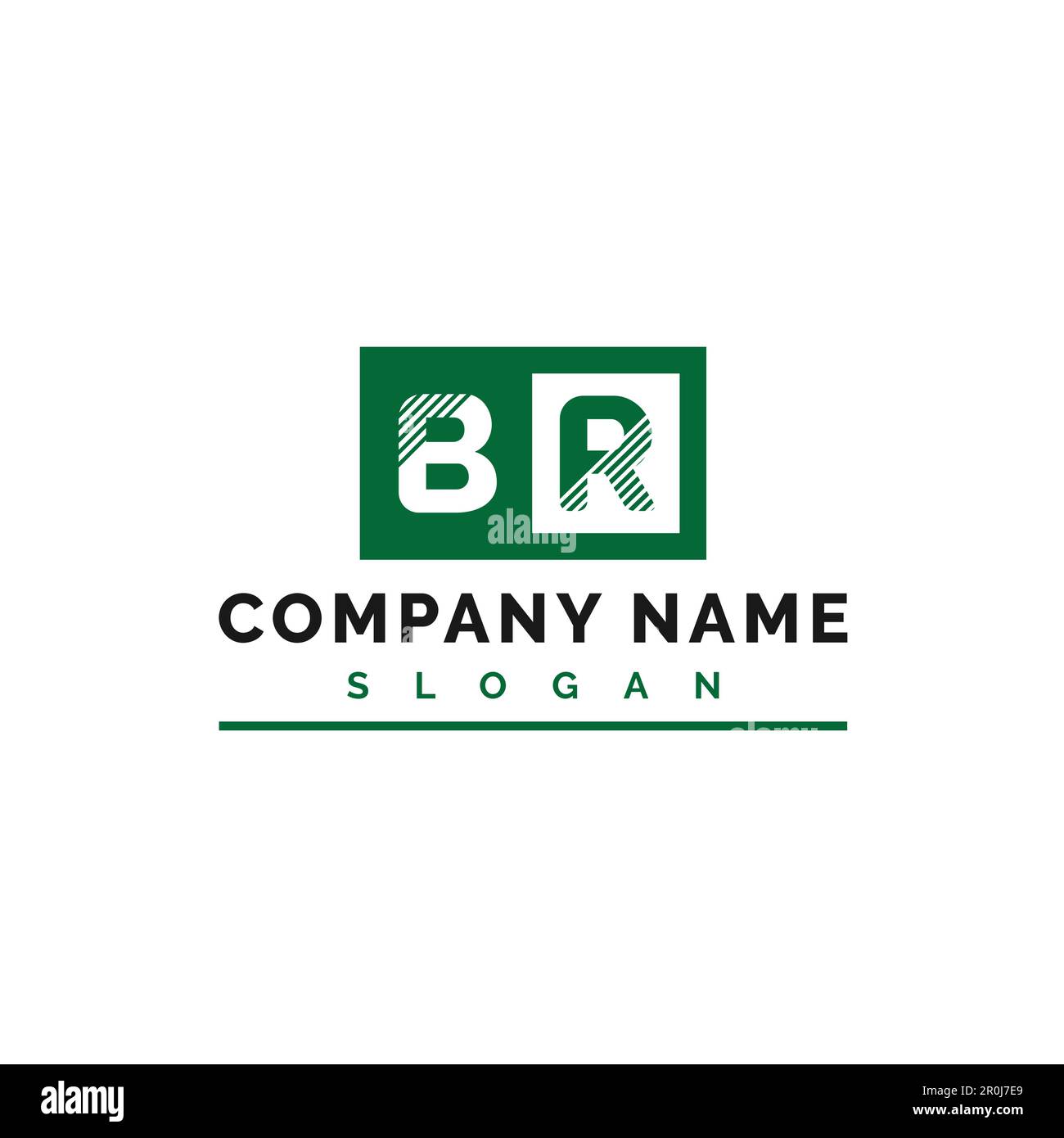 BR Logo Design. BR Letter Logo Vector Illustration - Vector Stock ...