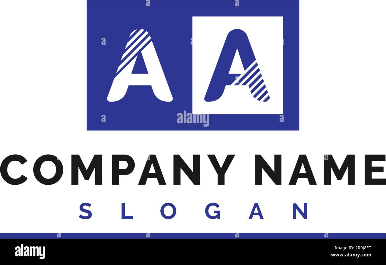 AA Logo Design. AA Letter Logo Icon Vector Illustration - Vector Stock ...