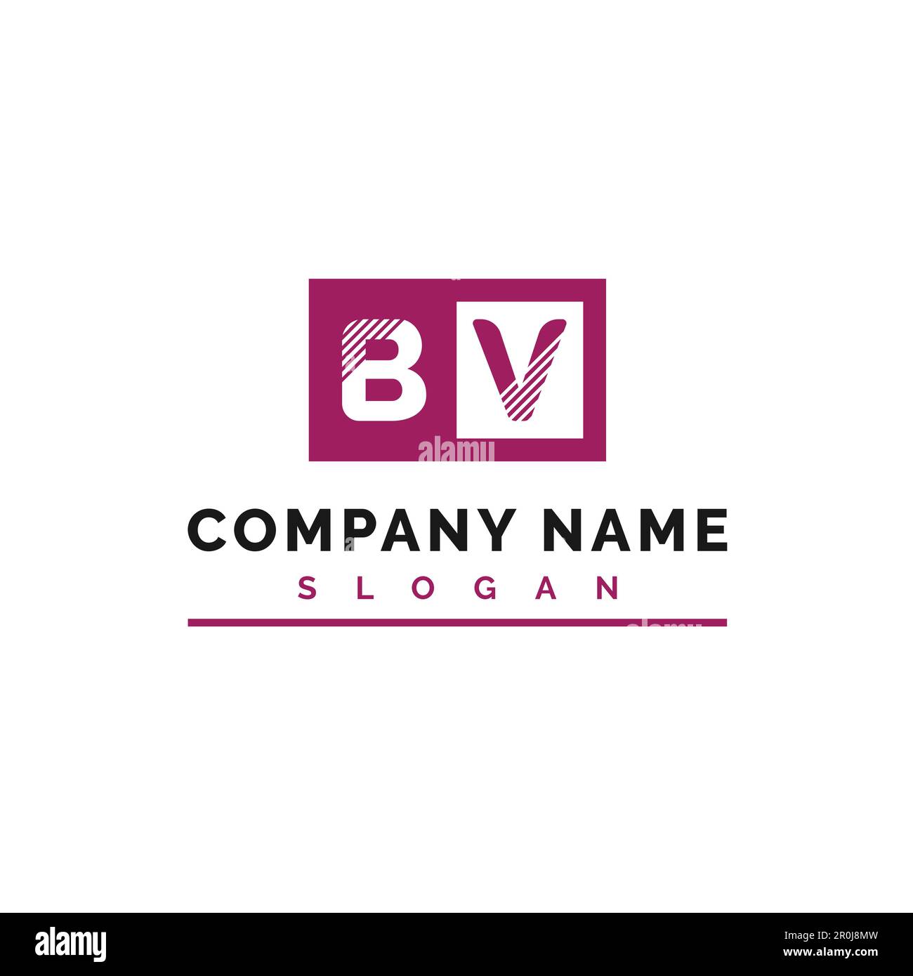 BV Logo Design. BV Letter Logo Vector Illustration - Vector Stock ...