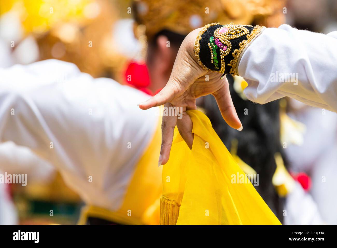 Traditional dance, Odalan temple festival, Sidemen, Bali, Indonesia ...