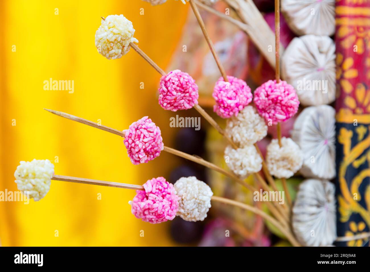 Offerings, Odalan temple festival, Sidemen, Bali, Indonesia Stock Photo ...