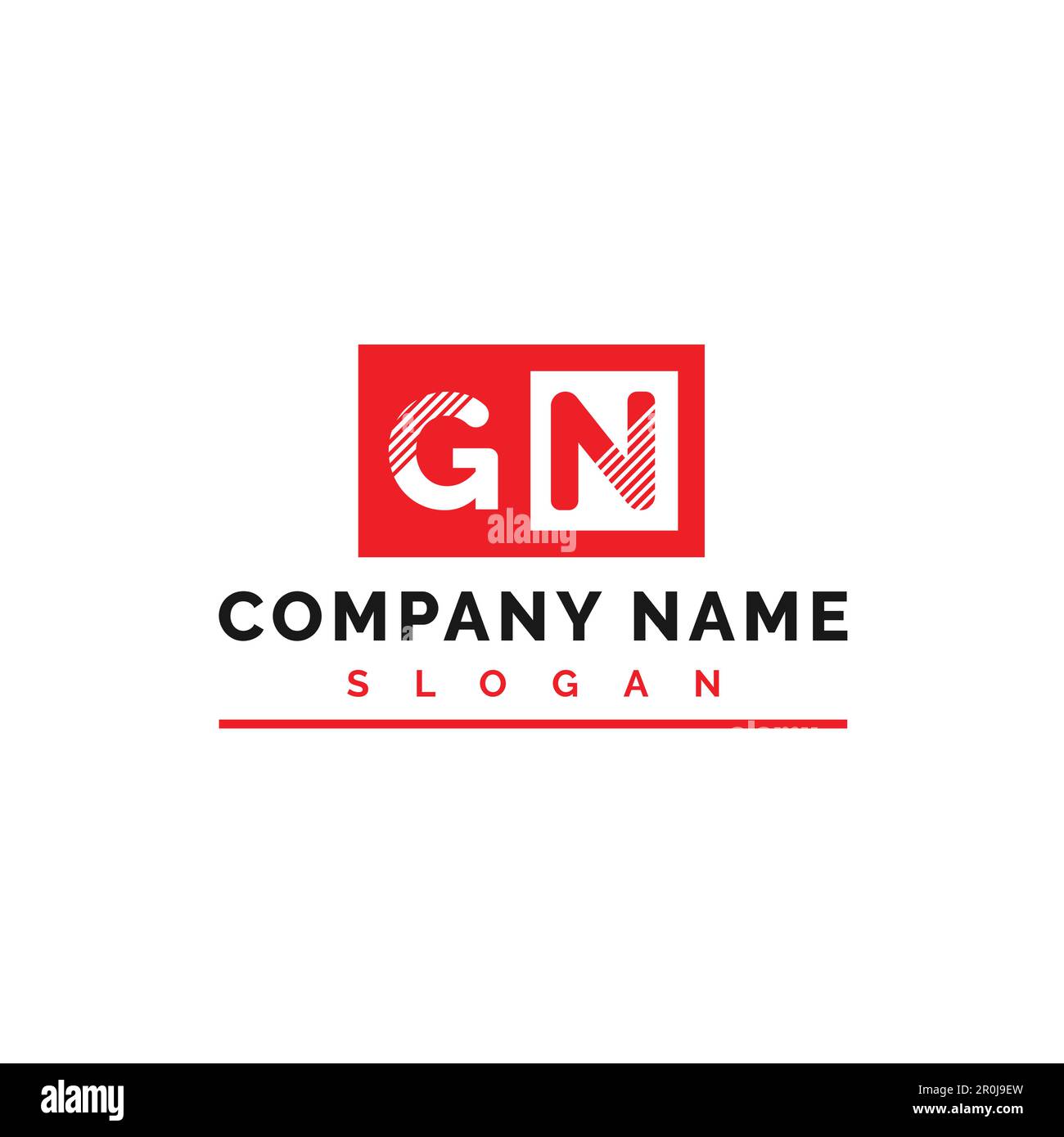 Gn letter logo vector vectors hi-res stock photography and images - Alamy