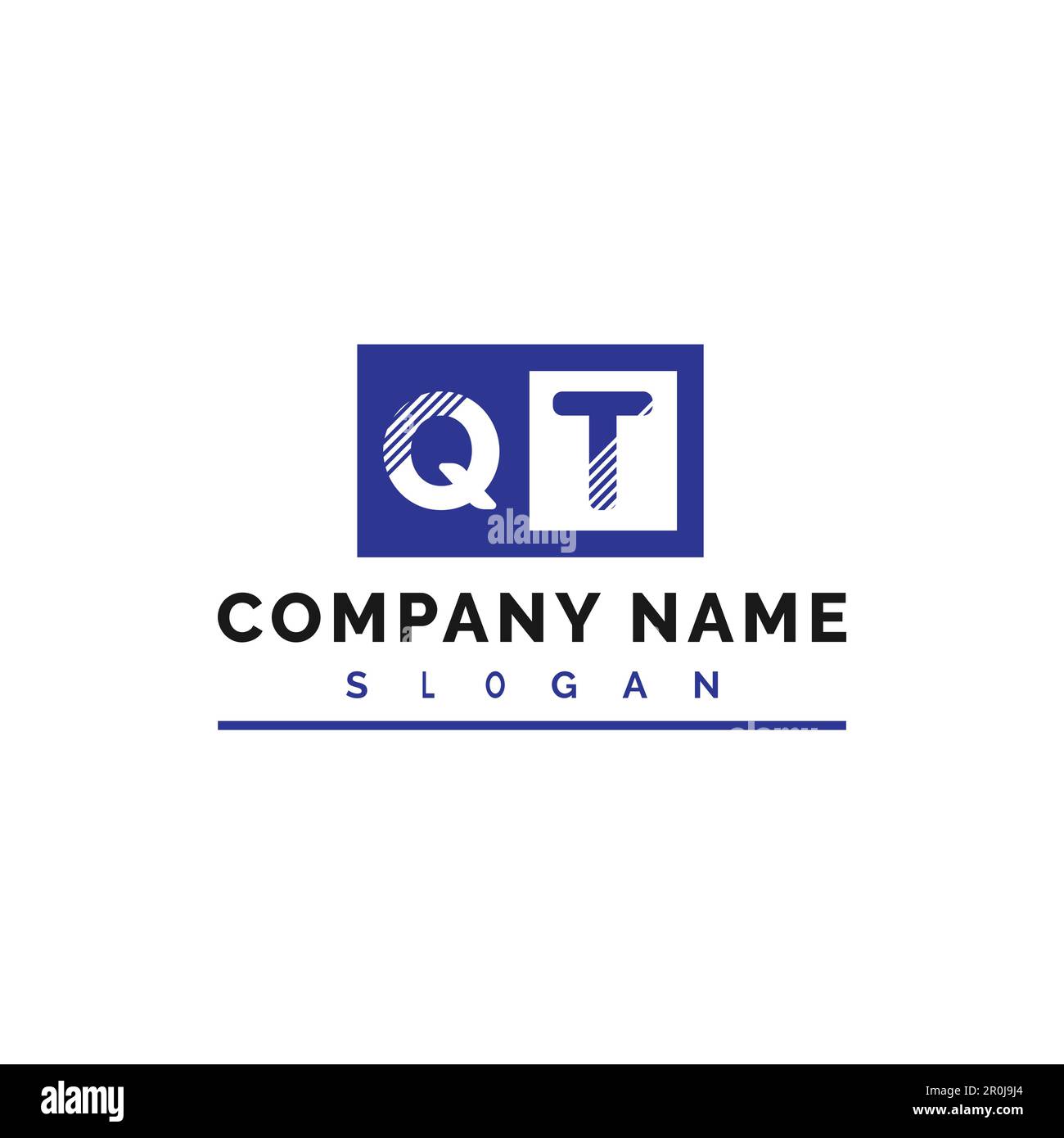 QT Logo Design. QT Letter Logo Vector Illustration - Vector Stock ...