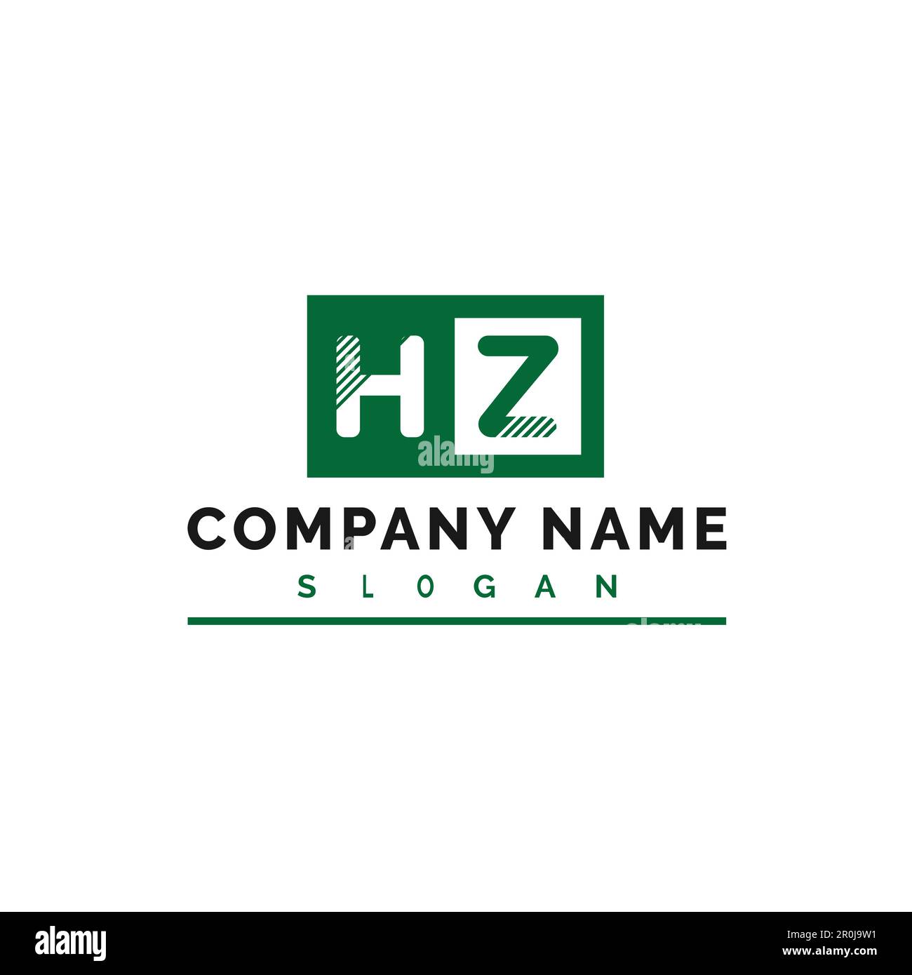 HZ Logo Design. HZ Letter Logo Vector Illustration - Vector Stock ...