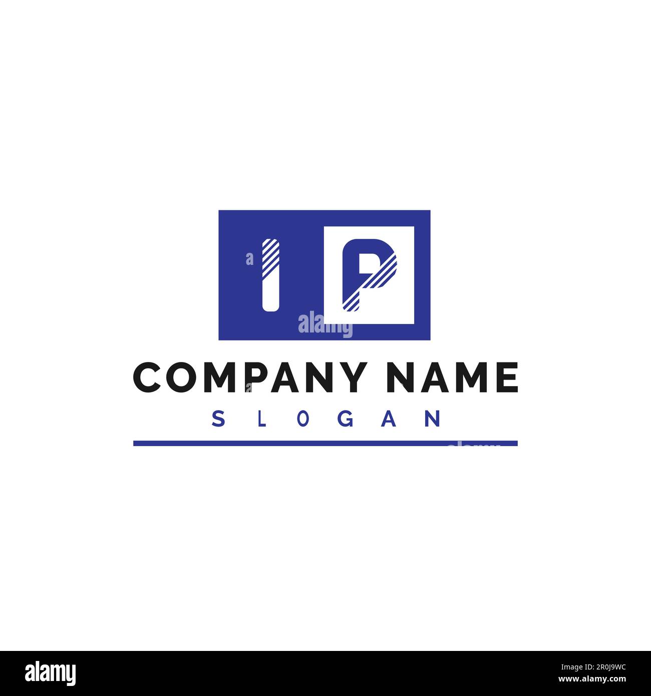IP Logo Design. IP Letter Logo Vector Illustration - Vector Stock ...