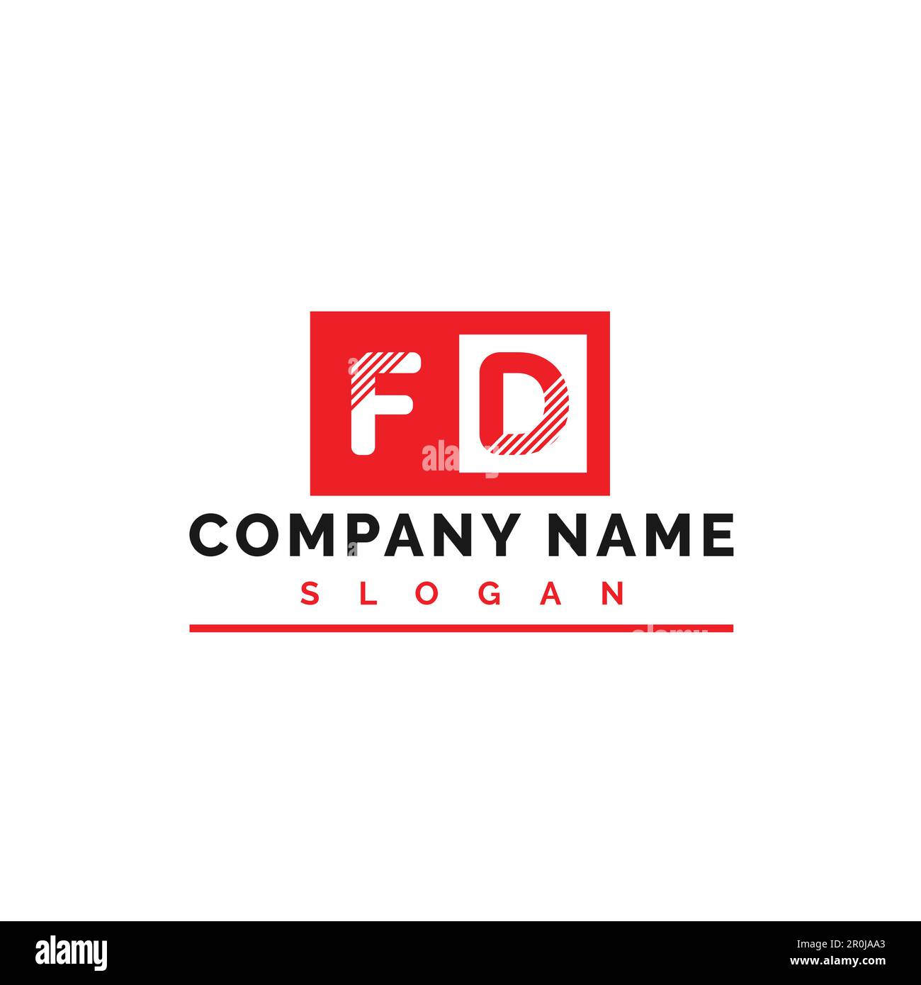 FD Letter Logo Design. FD Letter Logo Vector Illustration - Vector ...