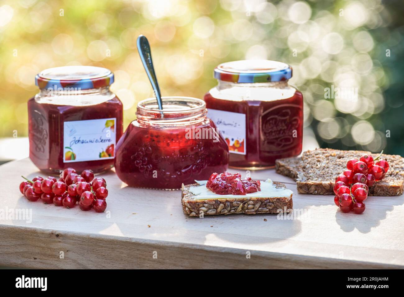 Glass jars jam bread hi-res stock photography and images - Alamy