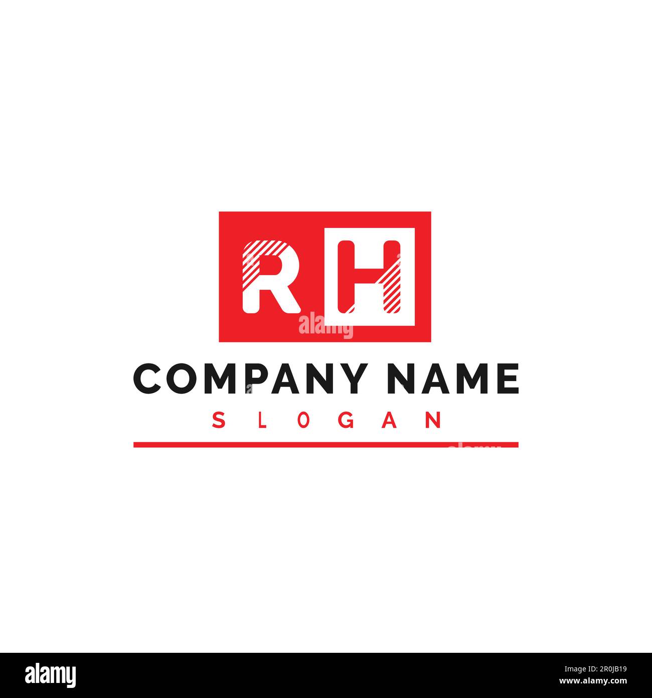 RH Logo Design. RH Letter Logo Vector Illustration - Vector Stock Vector Image & Art - Alamy