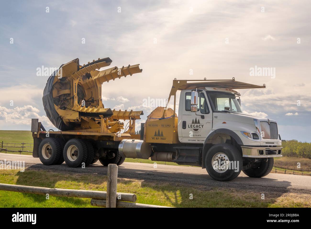 Calgary, Alberta, Canada. May 7, 2023. A Curved Blade Truck Spade. Tree ...
