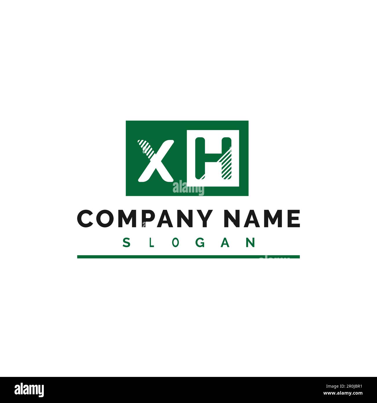 XH Logo Design. XH Letter Logo Vector Illustration - Vector Stock ...
