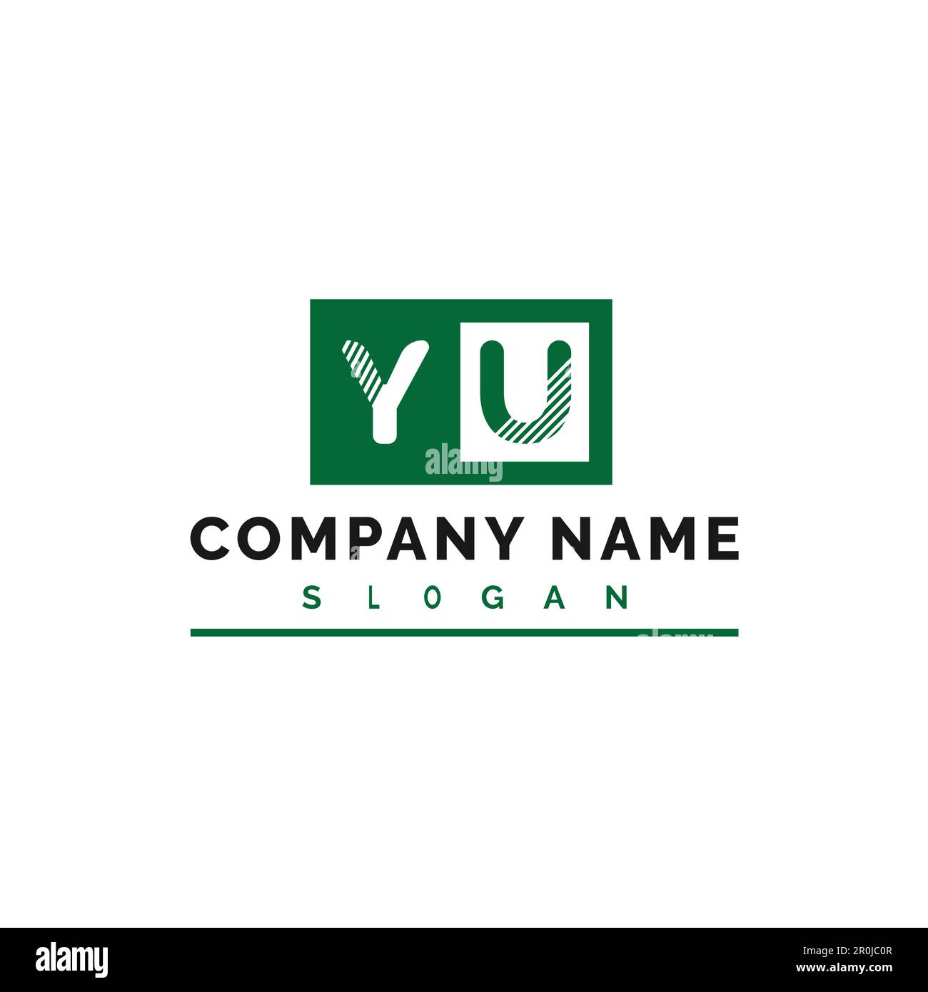 YU Logo Design. YU Letter Logo Vector Illustration - Vector Stock ...