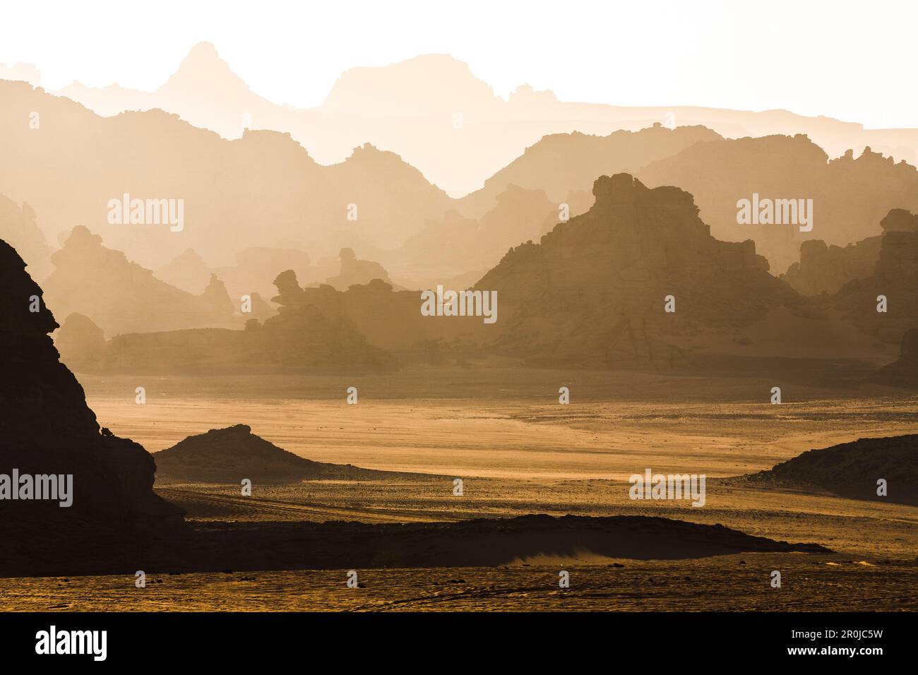 Stone formations in the libyan Desert, Wadi Bahoha, Akakus mountains ...
