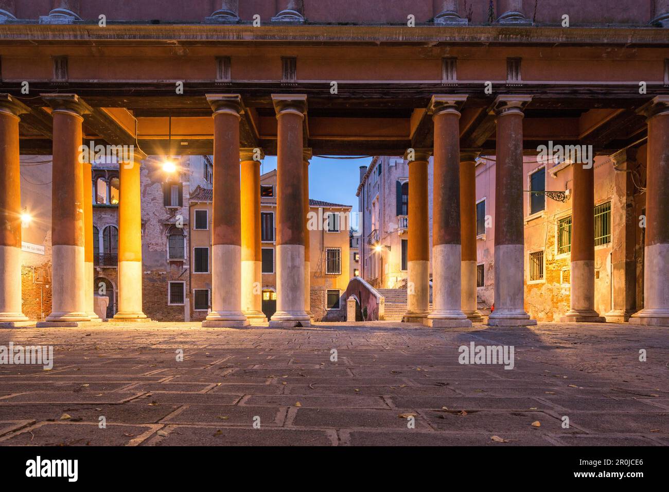 Campo della Confraternita, colonnade, church of San Francesco della ...