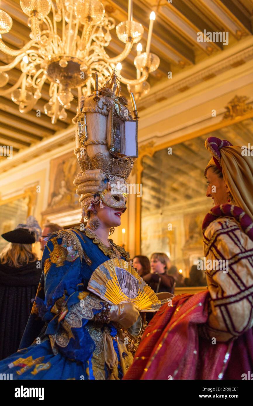 carnival, masked woman in extravagant costume, Tanja Schulz-Hess from ...