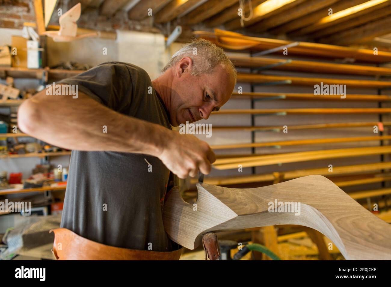 workshop of Venetian forcola and oar maker Saverio Pastor, craftsman ...