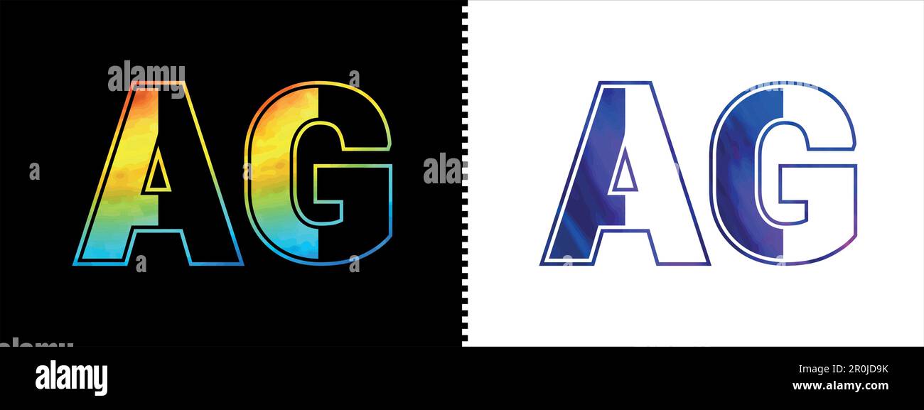 Unique AG letter logo Icon vector template. Premium stylish alphabet ...