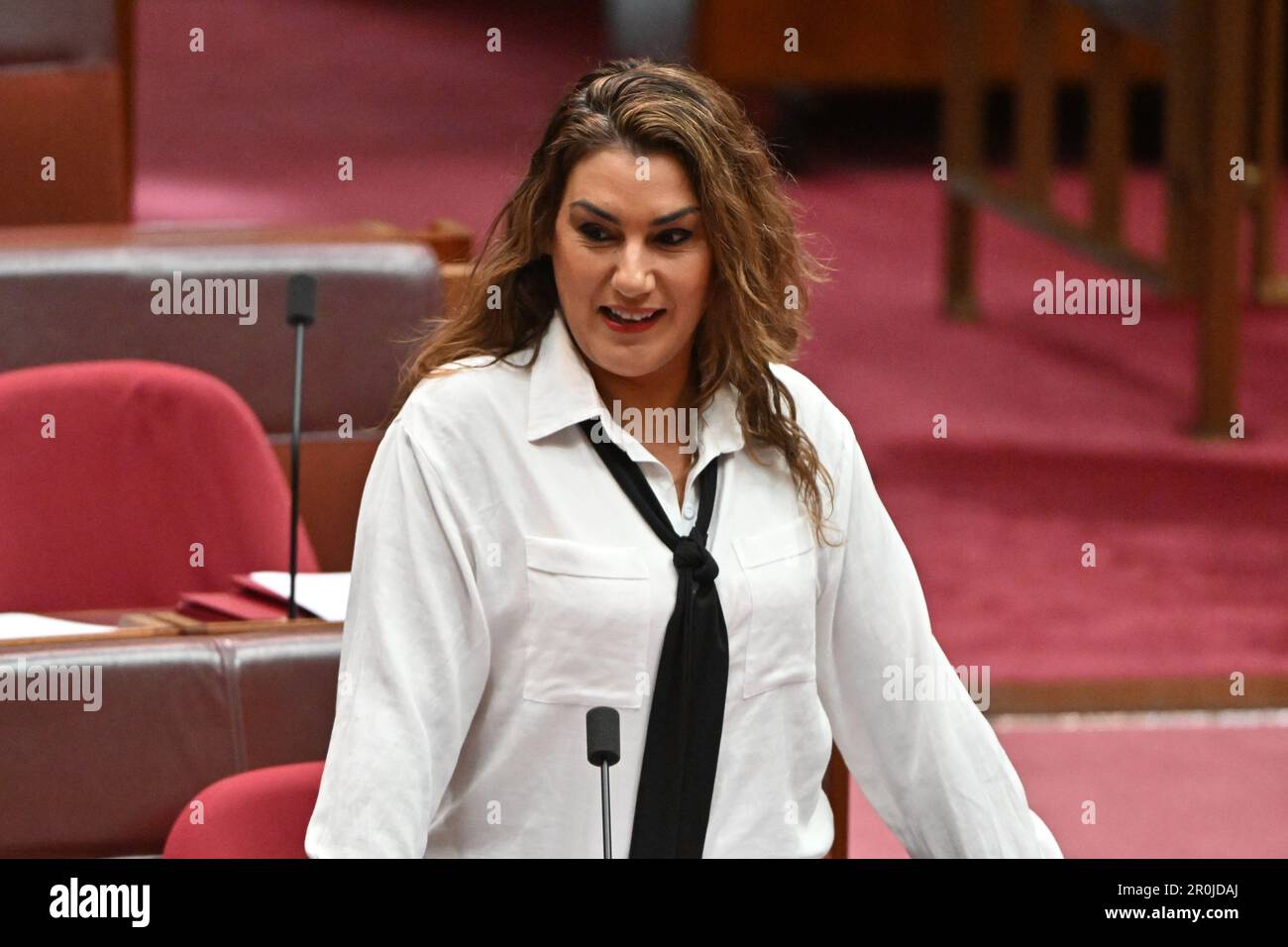 Independent Senator Lidia Thorpe in the Senate chamber in Canberra ...
