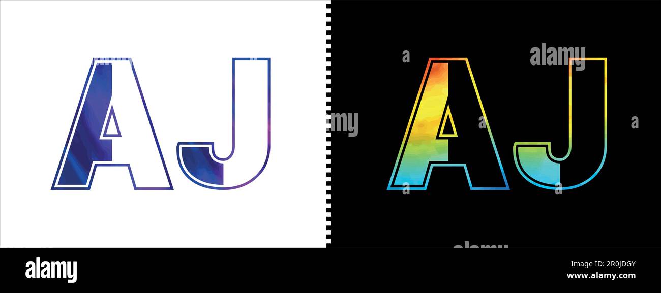 Unique AJ letter logo Icon vector template. Premium stylish alphabet ...
