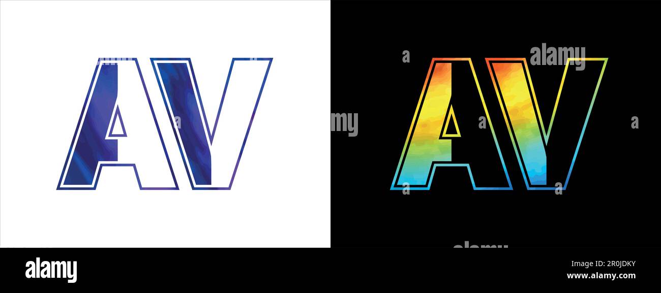 Unique AV letter logo Icon vector template. Premium stylish alphabet ...
