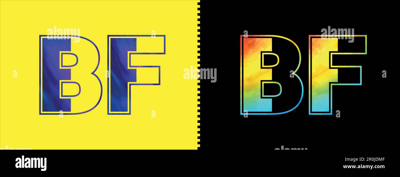 Letter BF logo design vector template. Creative modern luxurious ...